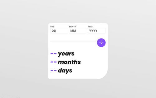 Frontend Mentor | Age calculator with ReactJS + Vite coding challenge solution