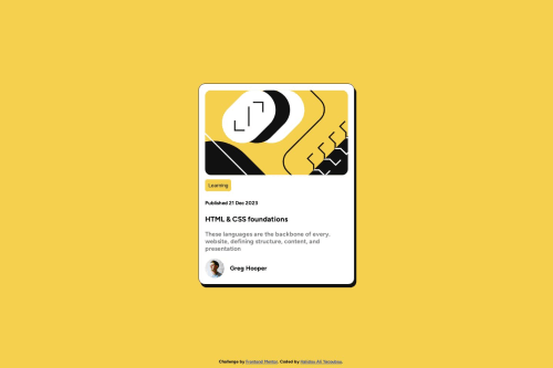 Frontend Mentor | CSS media queries coding challenge solution