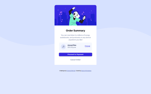Frontend Mentor | Order-summary-component-challenge using html css coding challenge solution