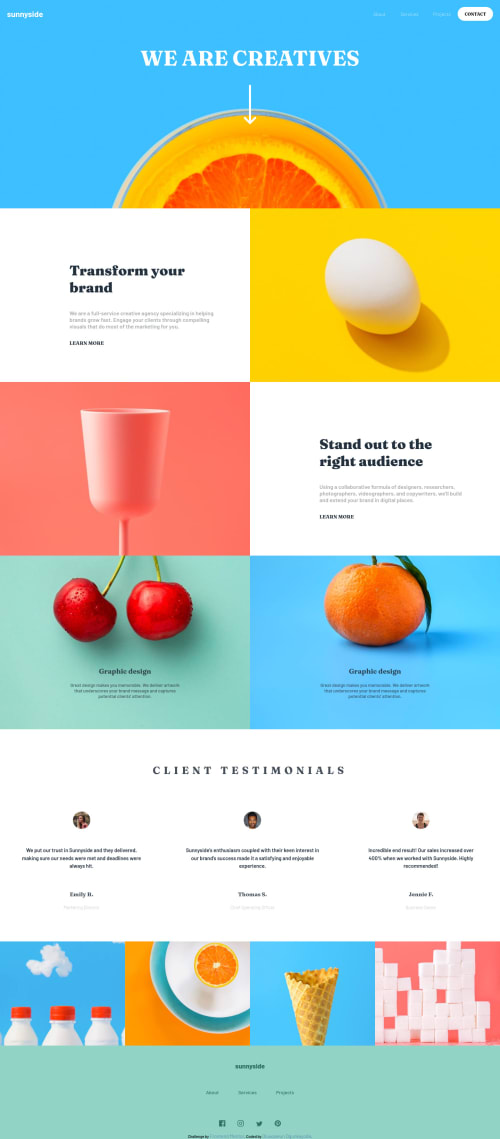 Frontend Mentor | Sunny Side Agency Landing Page coding challenge solution