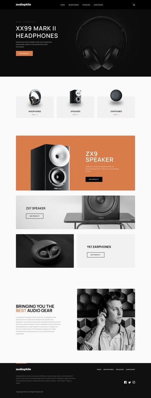 Frontend Mentor | Audiophile E-commerce with Next JS and typescript coding challenge solution