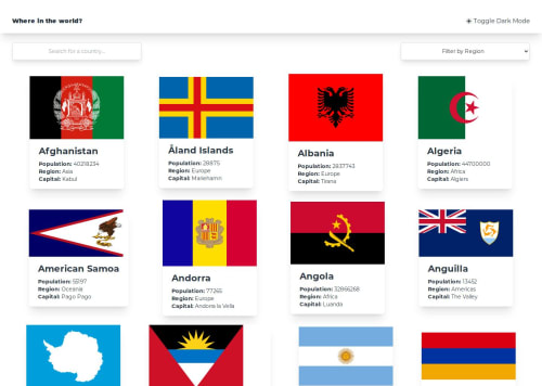 Frontend Mentor | World Explorer - Built with NextJs 14 coding challenge solution