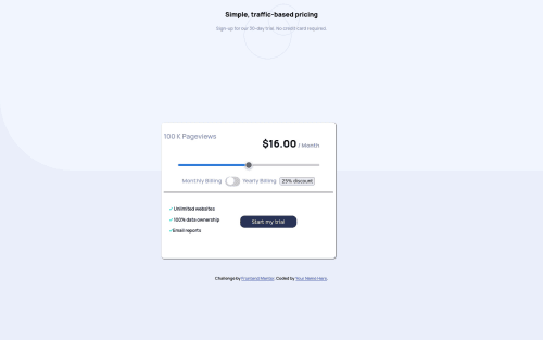 Frontend Mentor | interactive-pricing-component-main using HTML, CSS and JS coding challenge ...