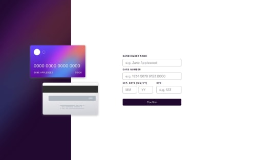 Interactive Card Details Form Main Challenge coding challenge solution
