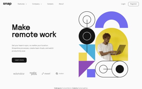 Frontend Mentor | Intro section with dropdown navigation coding challenge solution
