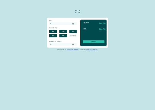 Responsive page using FlexBox (Tip-calculator) coding challenge ...