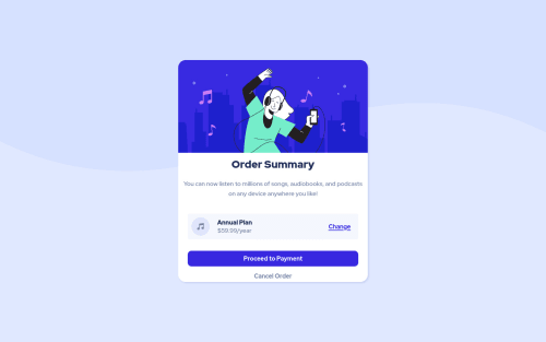 Frontend Mentor | Order summary component challenge using HTML & CSS coding challenge solution