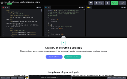 Frontend Mentor | Responive clipboard-landing-page using cssgrid coding challenge solution