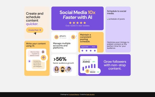Frontend Mentor | Bento Grid coding challenge solution