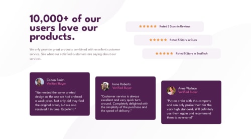 Frontend Mentor | Responsive Social Proof Section Using CSS Grid And ... Frontend Mentor | Responsive Social Proof Section Using CSS Grid And ...