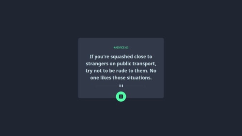 Frontend Mentor | advice-generator-app using react and tailwind css coding challenge solution