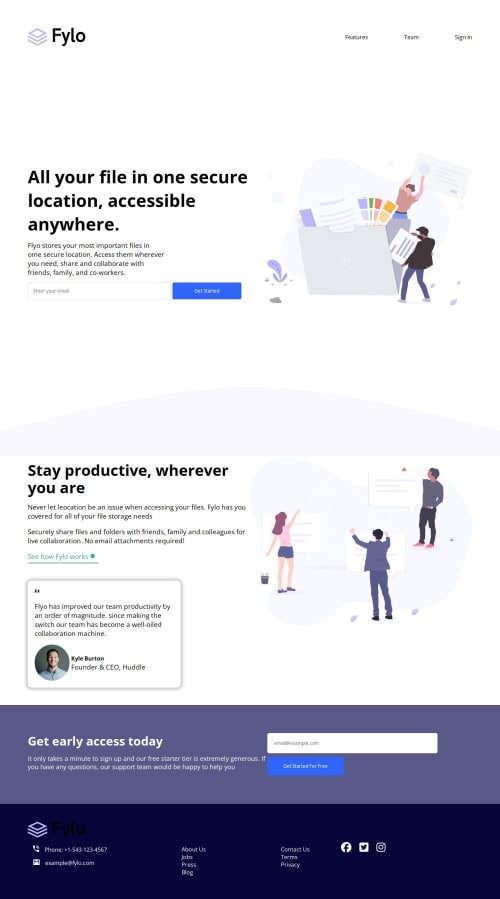Frontend Mentor | Responsive landing page using Css Flex coding challenge solution