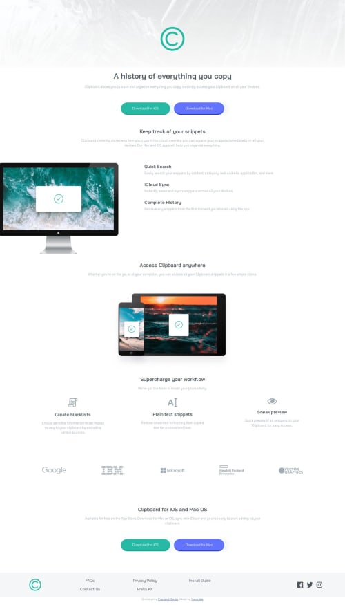 Frontend Mentor | Clipboard Landing Page: HTML & CSS coding challenge solution