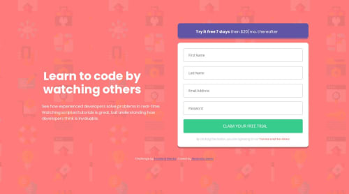 Frontend Mentor | Simple Form coding challenge solution