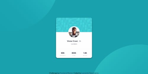 Profile card component using flexbox coding challenge solution