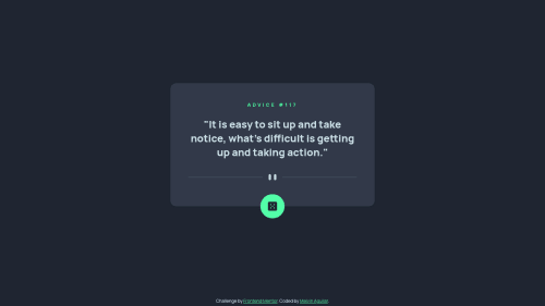 Frontend Mentor | Advice Generator App (SASS + JS + BEM + Mobile-first) coding challenge solution