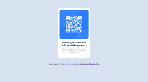 Frontend Mentor | QR code component using bootstrap coding challenge solution