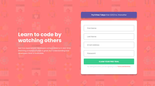Frontend Mentor | Signup form using CSS flex coding challenge solution