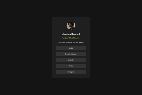Social links profiles solution using css and flexbox coding challenge solution | Frontend Mentor