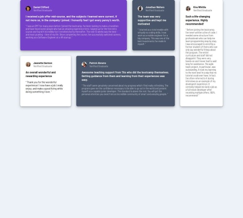 Frontend Mentor | reponsive page using grid coding challenge solution