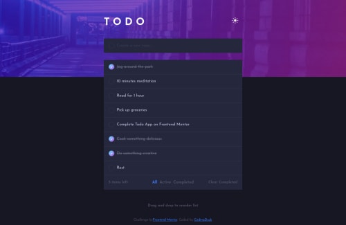 Responsive TODO app using React.js coding challenge solution | Frontend ...