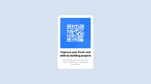 Responsive QR Code Component with Flexbox and Google Fonts coding challenge solution