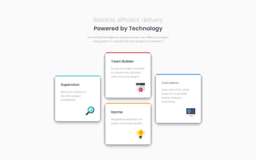 Responsive card-feature with CSS flexbox coding challenge solution | Frontend Mentor