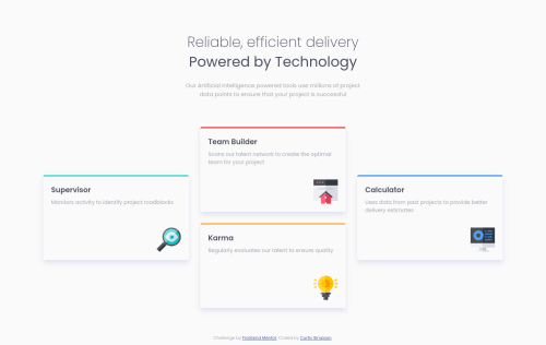 Frontend Mentor | Four card feature section using CSS Grid coding challenge solution