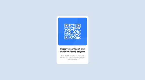 QR Code using HTML & CSS coding challenge solution