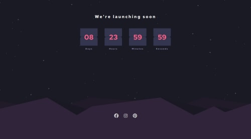 Frontend Mentor | launch-countdown-time coding challenge solution