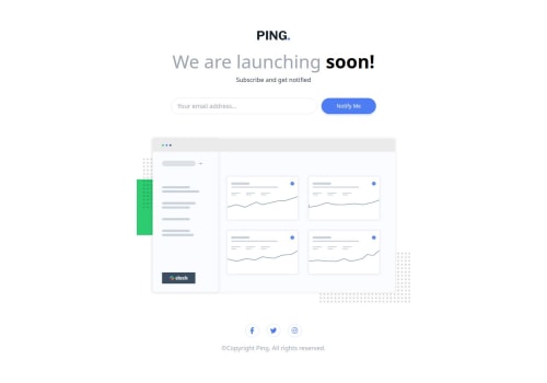 Frontend Mentor Responsive Coming Soon Section Using React Js And