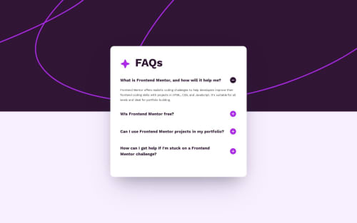 Frontend Mentor | FAQ accordion with React and Bootstrap coding challenge solution