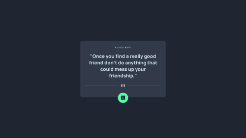 Frontend Mentor Advice Generator App Built With React Js Coding