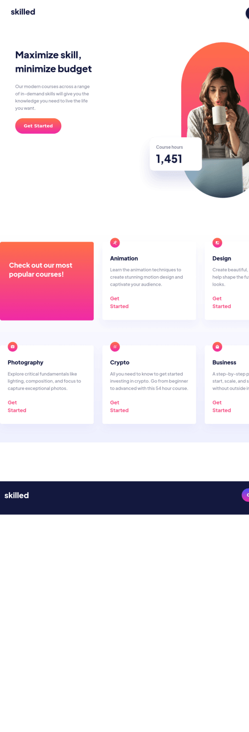 Frontend Mentor | Responsive landing page using CSS grid coding challenge solution