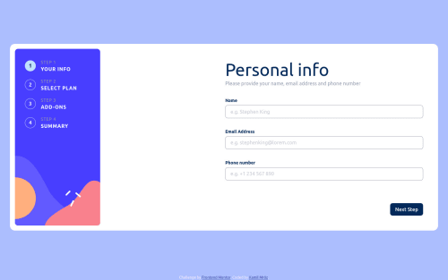 Frontend Mentor | Multi step form with TypeScript coding challenge solution