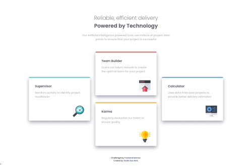 Frontend Mentor Four Card Feature Section Master Html And Css 2484