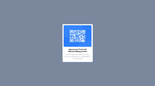 Frontend Mentor | Responsive QR Code Card Using HTML and CSS coding challenge solution