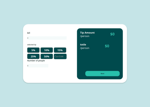 Frontend Mentor | Tip-calculator-app frist solution coding challenge solution