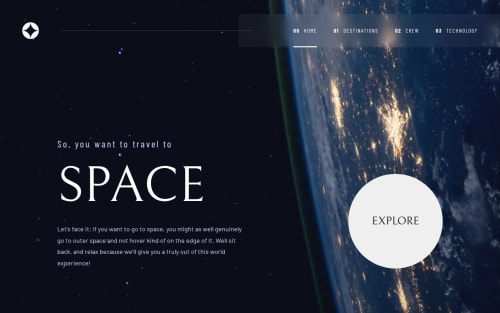 Space tourism multi-page website solution [Vanilla JavaScript] coding challenge solution ...