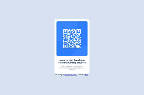 Qr code |HTML & CSS| coding challenge solution
