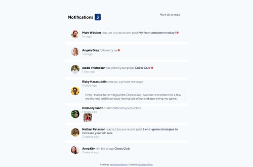 Frontend Mentor | Notifications using Array and Loops coding challenge ... Frontend Mentor | Notifications using Array and Loops coding challenge ...