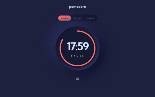 Frontend Mentor | Pomodoro, React, Tailwind, Recoil coding challenge solution