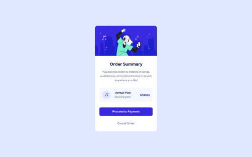 Frontend Mentor Order Summary Component Html Tailwind Css Coding 9050