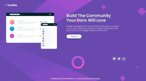 Frontend Mentor | Hudle Landing Page using HTML, CSS. coding challenge solution