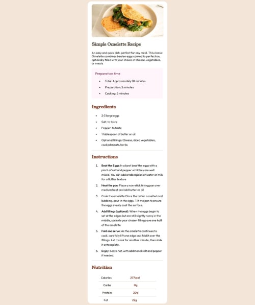 Frontend Mentor | Recipe-page using HTML, CSS coding challenge solution Frontend Mentor | Recipe-page using HTML, CSS coding challenge solution