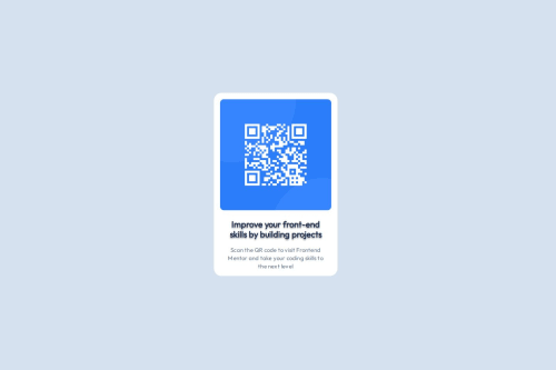 QR code component using CSS Flexbox coding challenge solution
