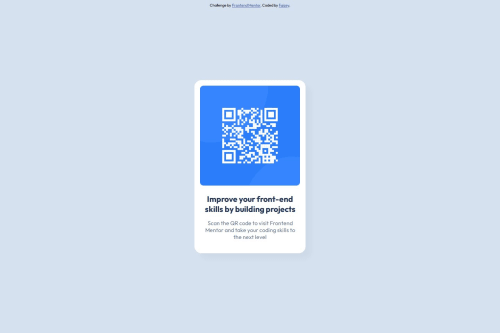 Frontend Mentor | QR Code Component with HTML and CSS coding challenge solution