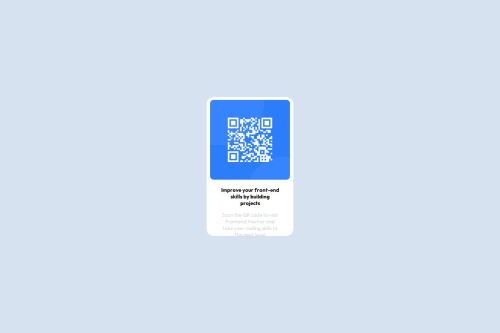 Frontend Mentor | Responsive QR-code Page using pure css flex. coding challenge solution