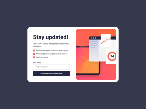 Frontend Mentor | Responsive signup form using grid coding challenge solution