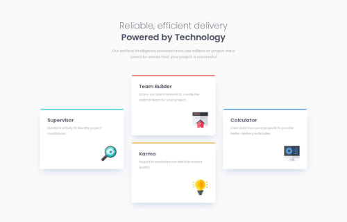 Frontend Mentor | Responsive Four card feature section using CSS Grid, Flexbox and BEM coding ...